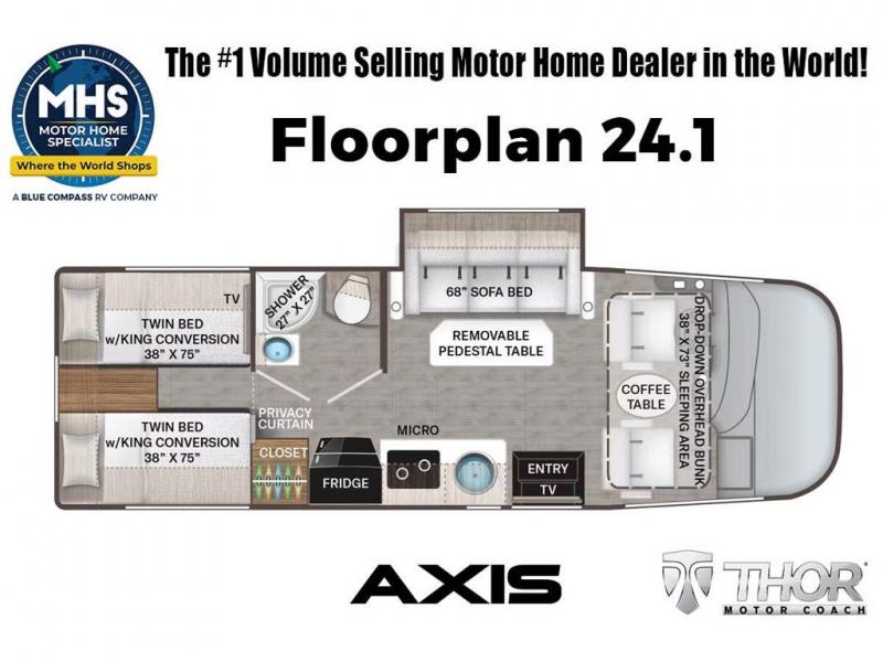 New 2026 Thor Motor Coach Axis 24.1 Motor Home Class A at Blue Compass ...
