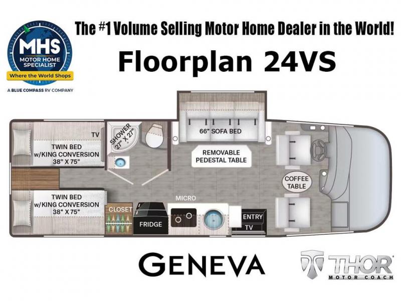 New 2026 Thor Motor Coach Geneva 24VS Motor Home Class A at Blue Compass RV | Alvarado, TX | # ...