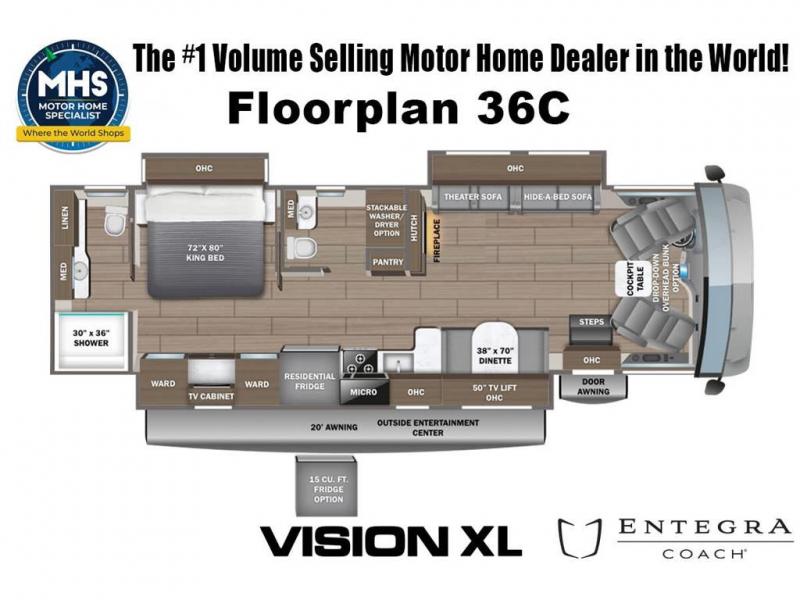 New 2025 Entegra Coach Vision XL 36C Motor Home Class A at Blue Compass ...