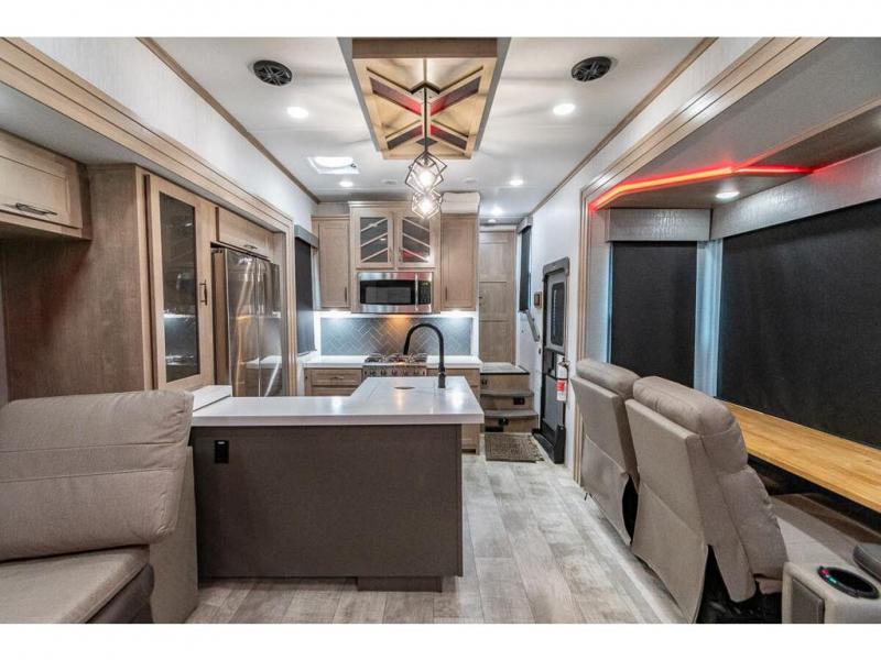 Used 2023 Grand Design Momentum M-Class 395MS Toy Hauler Fifth Wheel at ...
