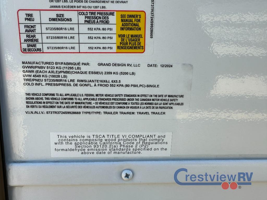 New 2025 Grand Design Reflection 312BHTS Travel Trailer at Crestview RV ...