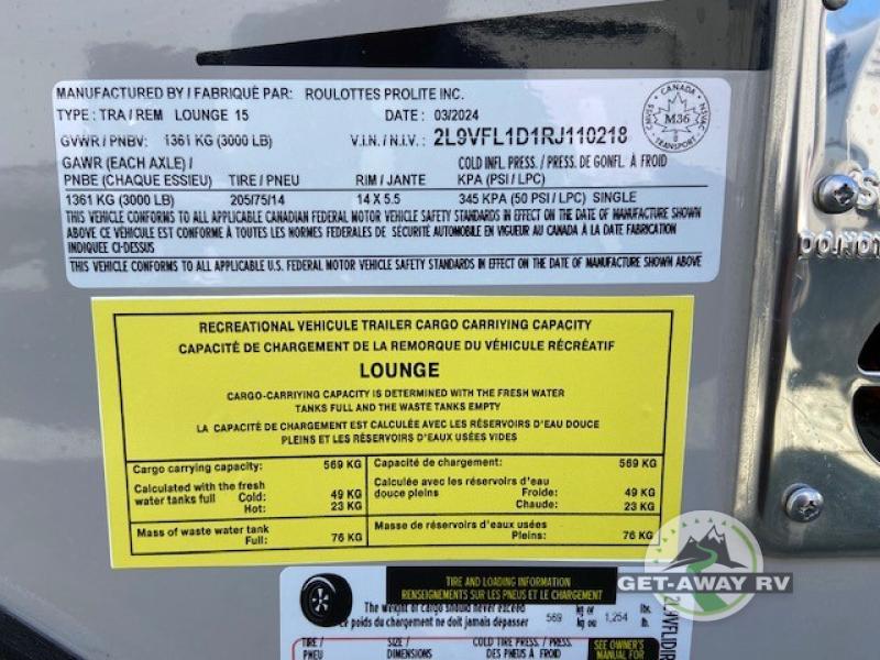 New 2024 Prolite Lounge Travel Trailer at Getaway RV Centre ...