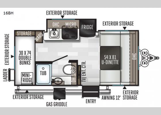New Forest River RV Rockwood GEO Pro 16BH Travel Trailer for Sale ...