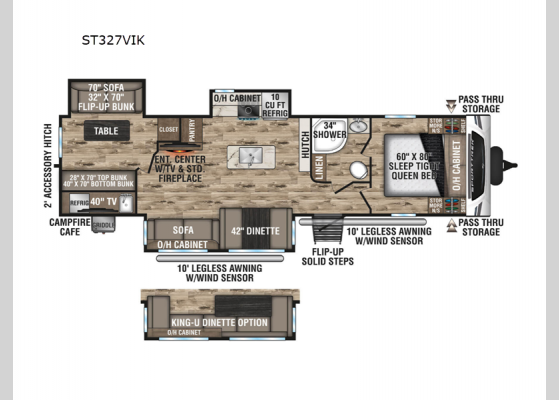 New Venture RV SportTrek ST327VIK Travel Trailer for Sale | Review Rate Compare Floorplans ...