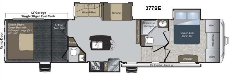 New Keystone RV Raptor 377SE Toy Hauler Fifth Wheel for Sale | Review ...
