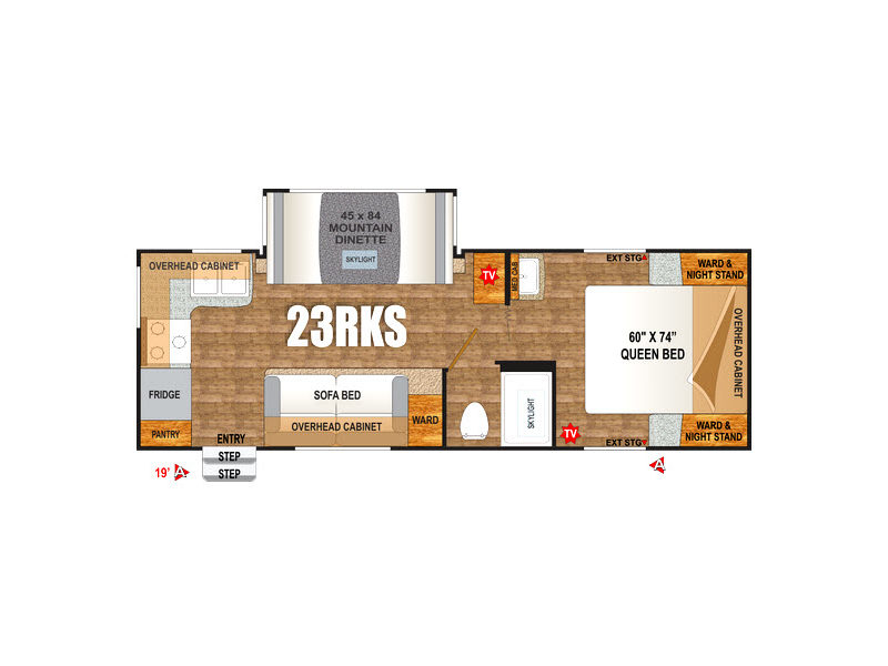 New Outdoors RV Creek Side Mountain Series 23RKS Travel Trailer for ...