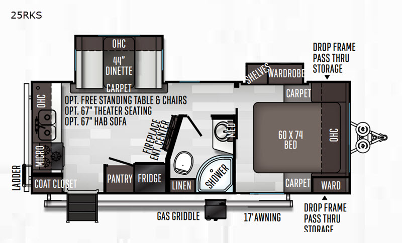 New Forest River RV Flagstaff Micro Lite 25RKS Travel Trailer for Sale ...