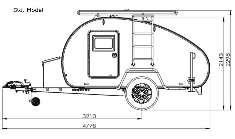 New 2022 Hero Camper Ranger Std. Model Teardrop Trailer at RV Retailer ...