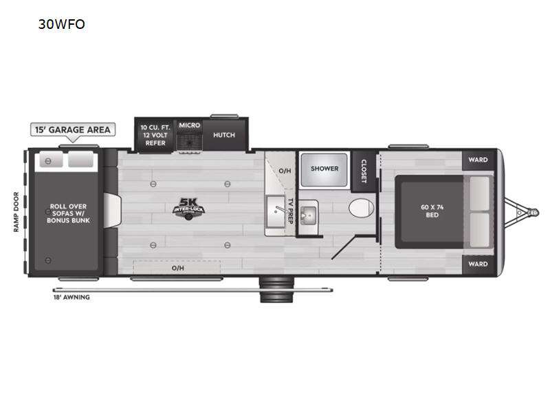New 2024 Keystone RV Raptor Carbon Series 30WFO Toy Hauler Travel ...