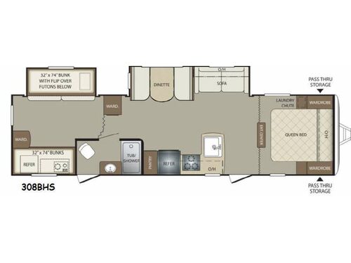 Used 2015 Keystone RV Bullet 308BHS For Sale | #5762BP
