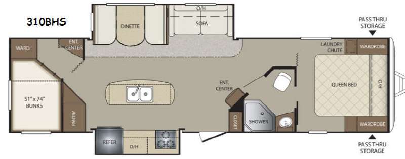 Used 2014 Keystone RV Bullet 31BHPR Travel Trailer at Blue Compass RV ...