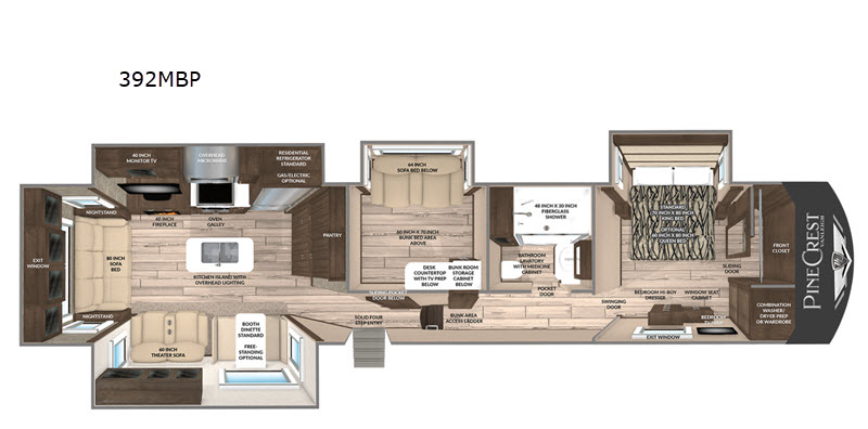 Used 2020 VanLeigh RV Pinecrest 392MBP Fifth Wheel at Blue Compass RV ...