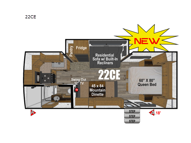 Outdoors RV Timber Ridge Mountain Series 22CE Travel Trailer For Sale
