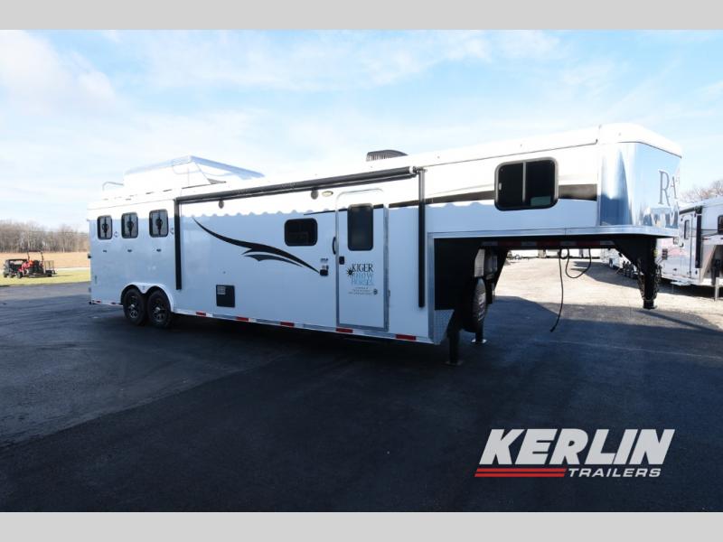 Used 2017 Bison Ranger 8313 Bar Galley Horse Trailers with living quarters at Kerlin Trailers ...