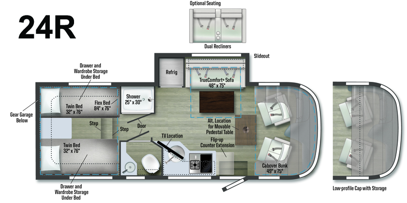Winnebago View Floorplans and Specifications