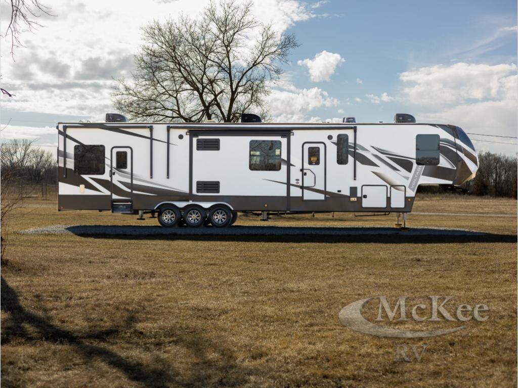 Used 2021 Dutchmen RV Voltage 4225 Toy Hauler Fifth Wheel at McKee RV ...