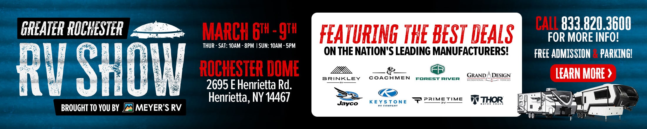 Get Ready For the Dome Show | Meyers RV Superstore in Rochester, NY