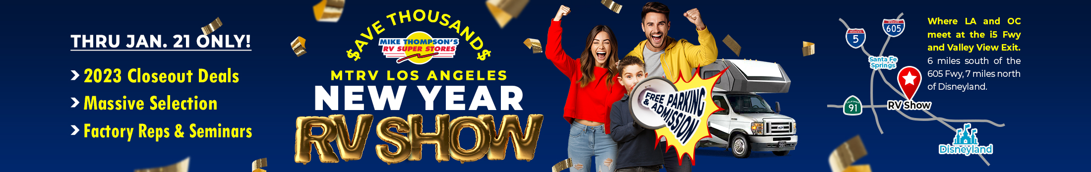 New Year RV Show at Mike Thompson's RV in Southern California