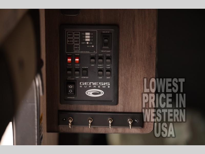 New 2025 Genesis Supreme 28 CRT Toy Hauler Fifth Wheel at Trailer Hitch ...