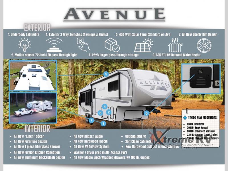 New 2026 Alliance RV Avenue All-Access 30BH Fifth Wheel at Xtreme RV | Eden, ID | #ORDER 30BH